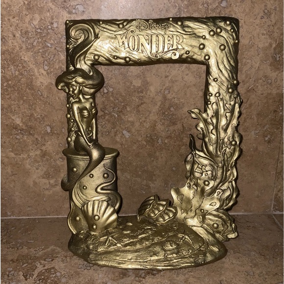 Disney | Other | Disney The Little Mermaid Ariel Gold Frame Statue As ...